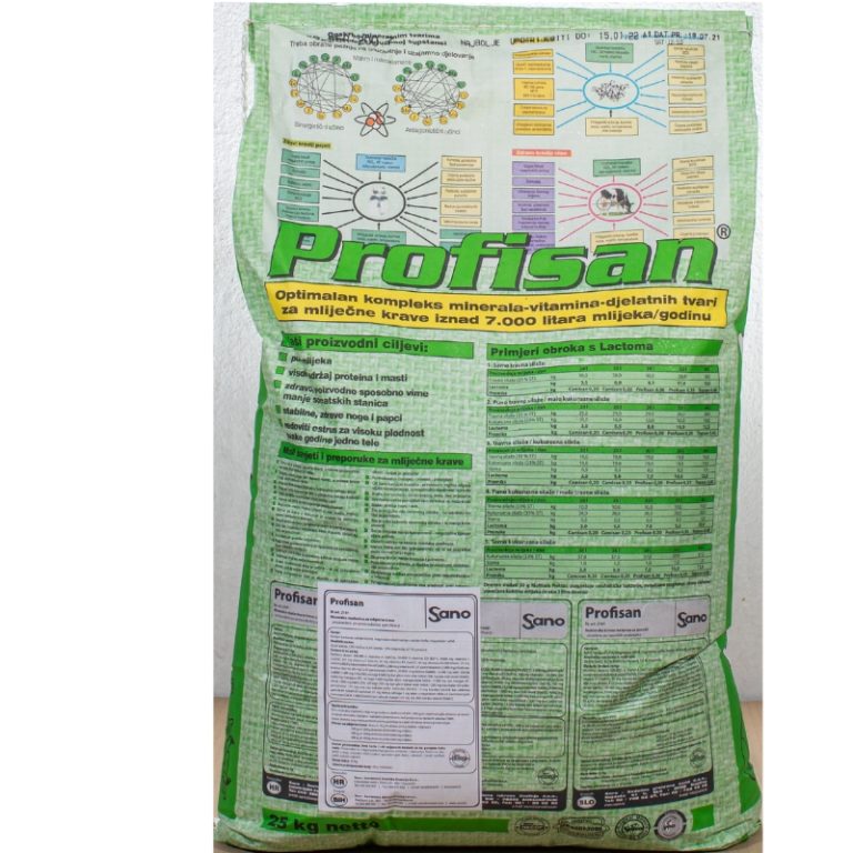 Sano Profisan 25 kg za mliječne krave - Poljoprivredna zadruga PRVČA