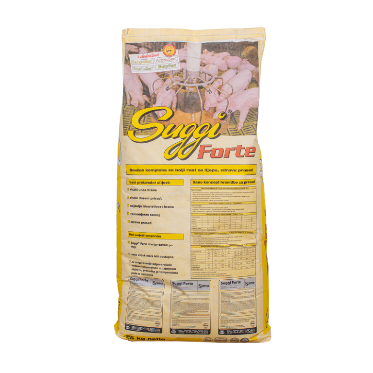 Sano Suggi Forte 25 kg starter za prasad - Poljoprivredna zadruga PRVČA
