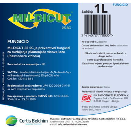 Mildicut 25 SC 1 L - Poljoprivredna zadruga PRVČA